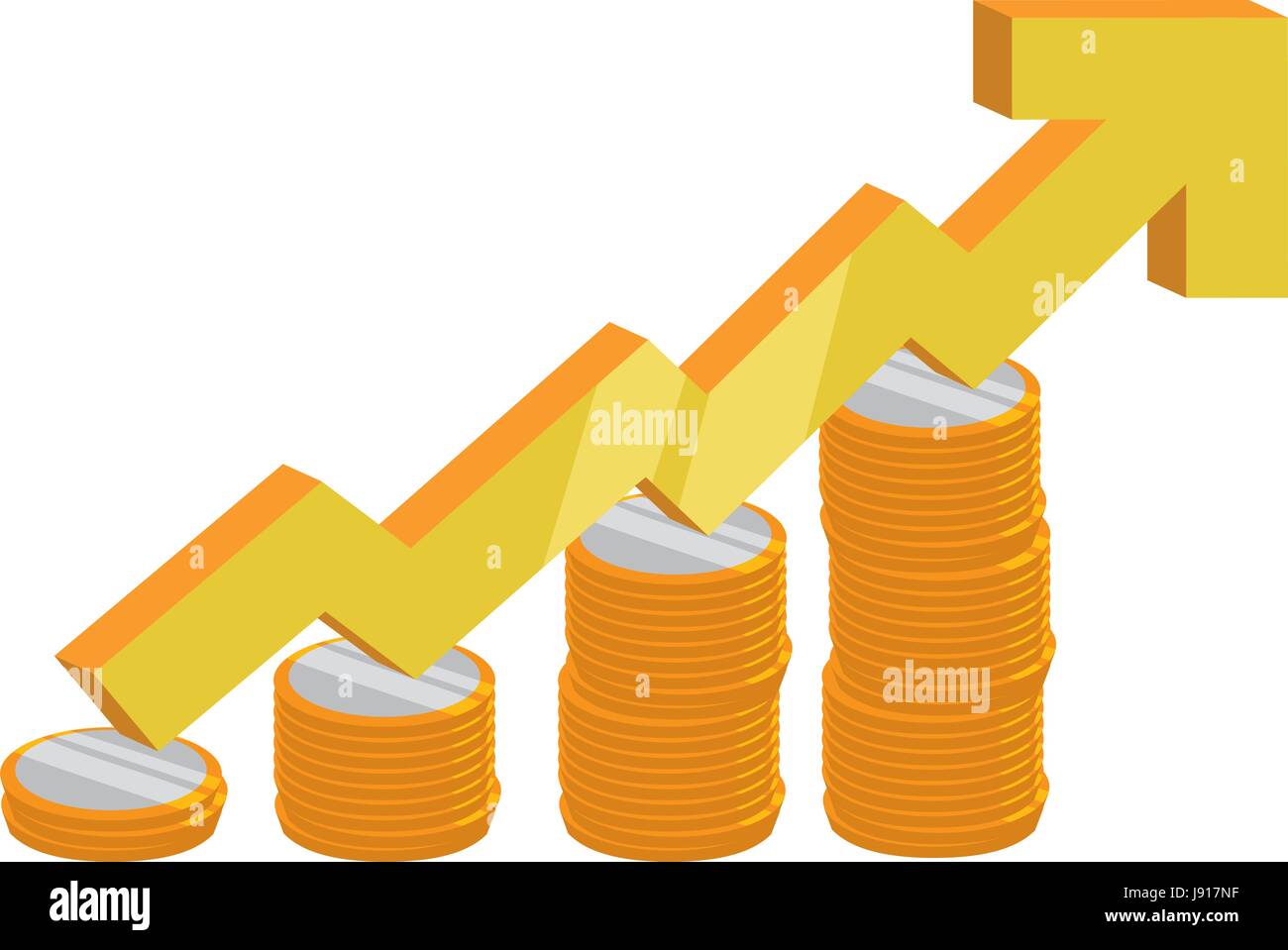 Increasing stats symbol Stock Vector Image & Art - Alamy