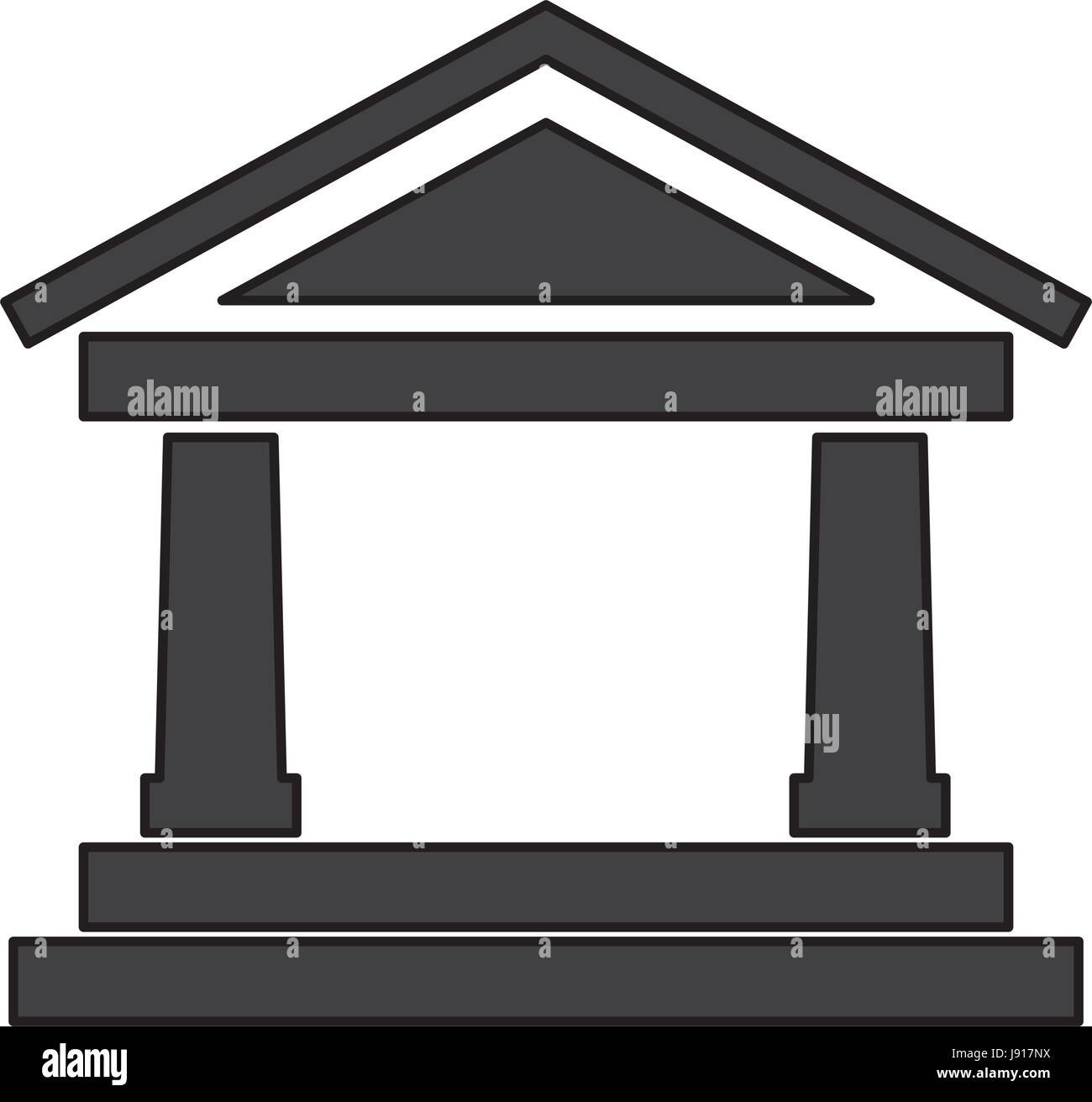 Bank building symbol Stock Vector Image & Art - Alamy