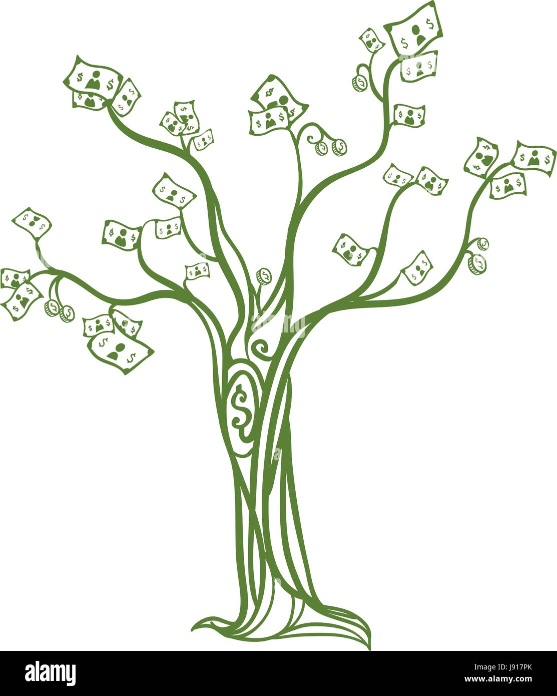 Money tree symbol Stock Vector Image & Art - Alamy