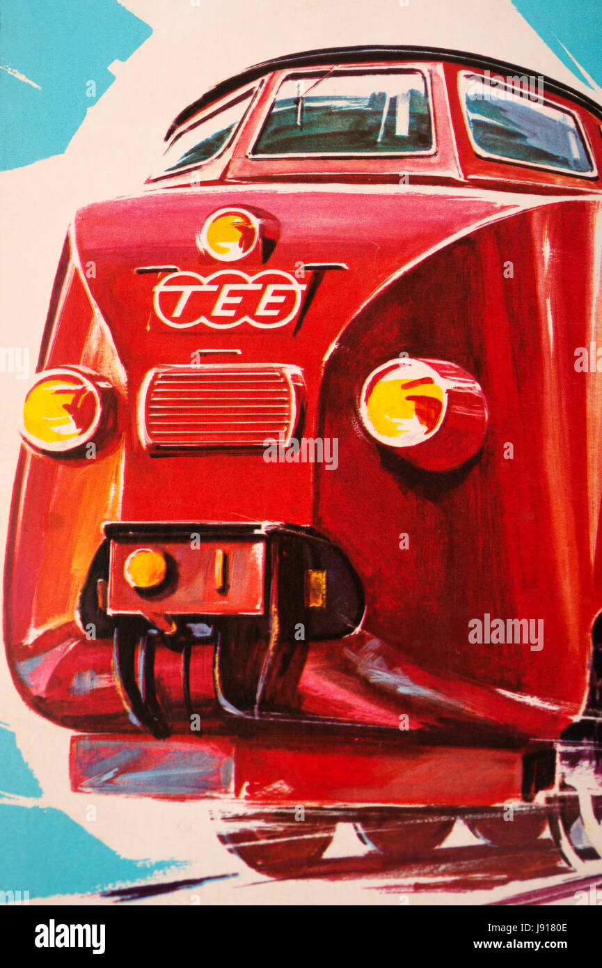 Marklin Trans Europe Express model train set box Stock Photo - Alamy