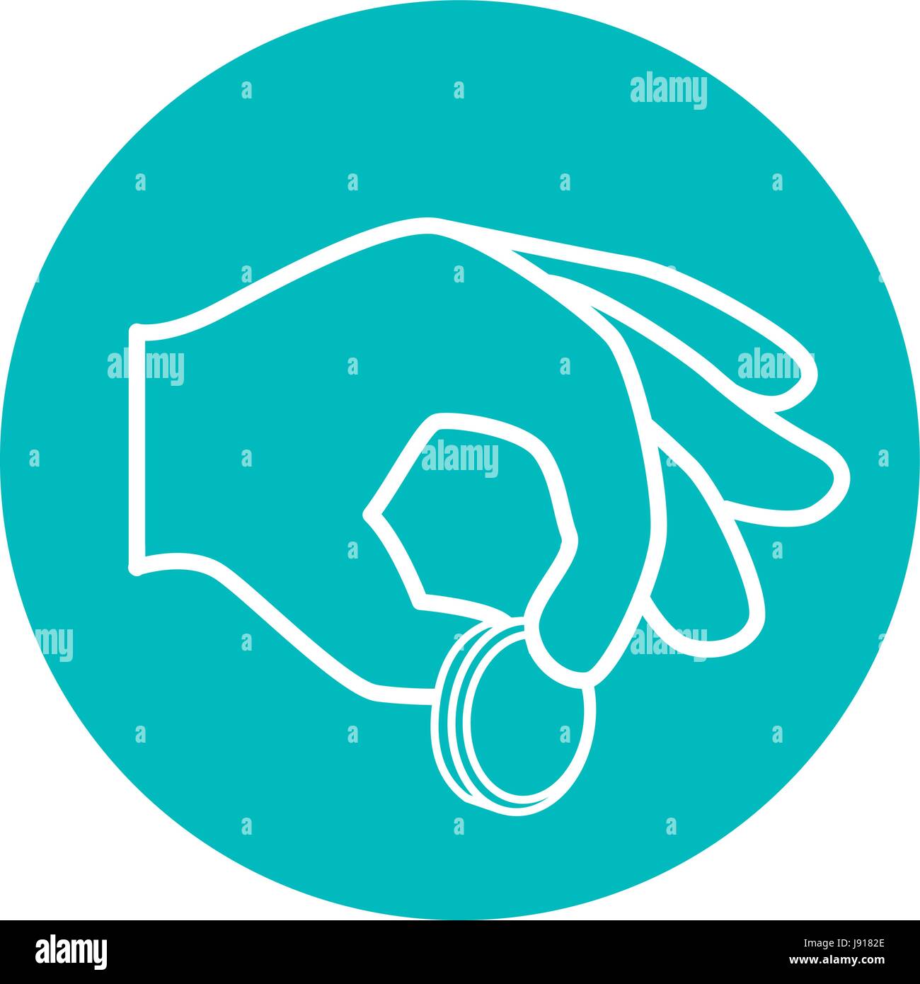 Hand holding blue bank Stock Vector Images - Alamy