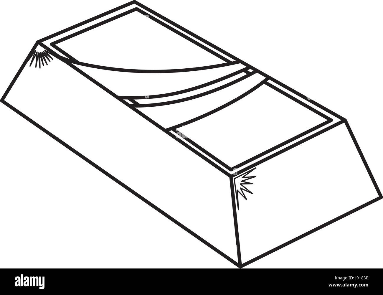 Gold ingot illustration Black and White Stock Photos & Images - Alamy