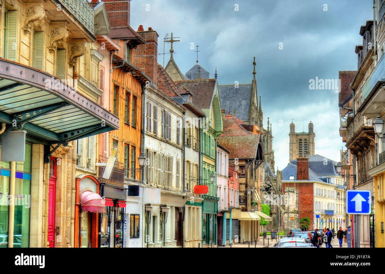 Traditional houses in Troyes, France Stock Photo - Alamy