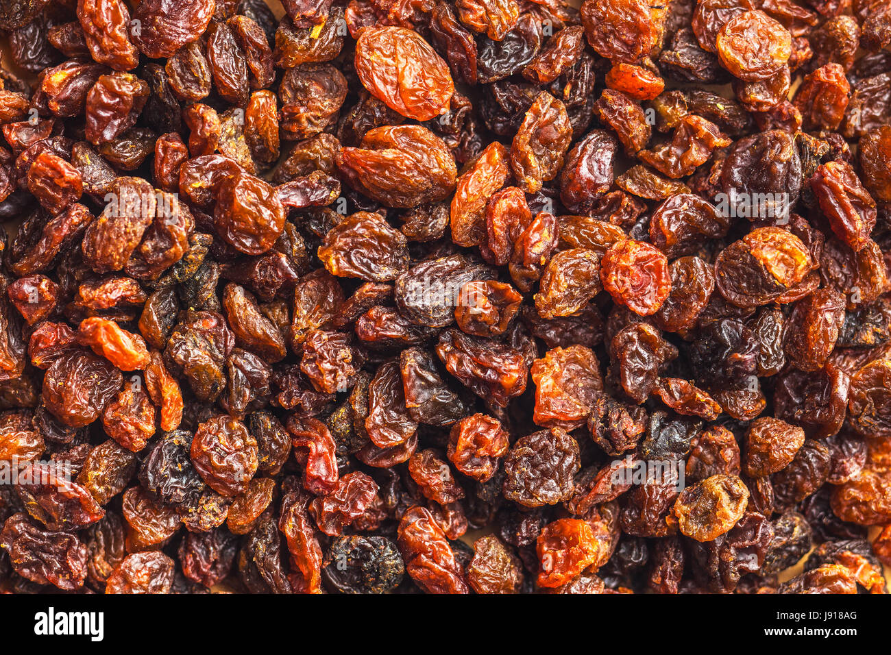 Sweet dried raisins. Top view Stock Photo - Alamy