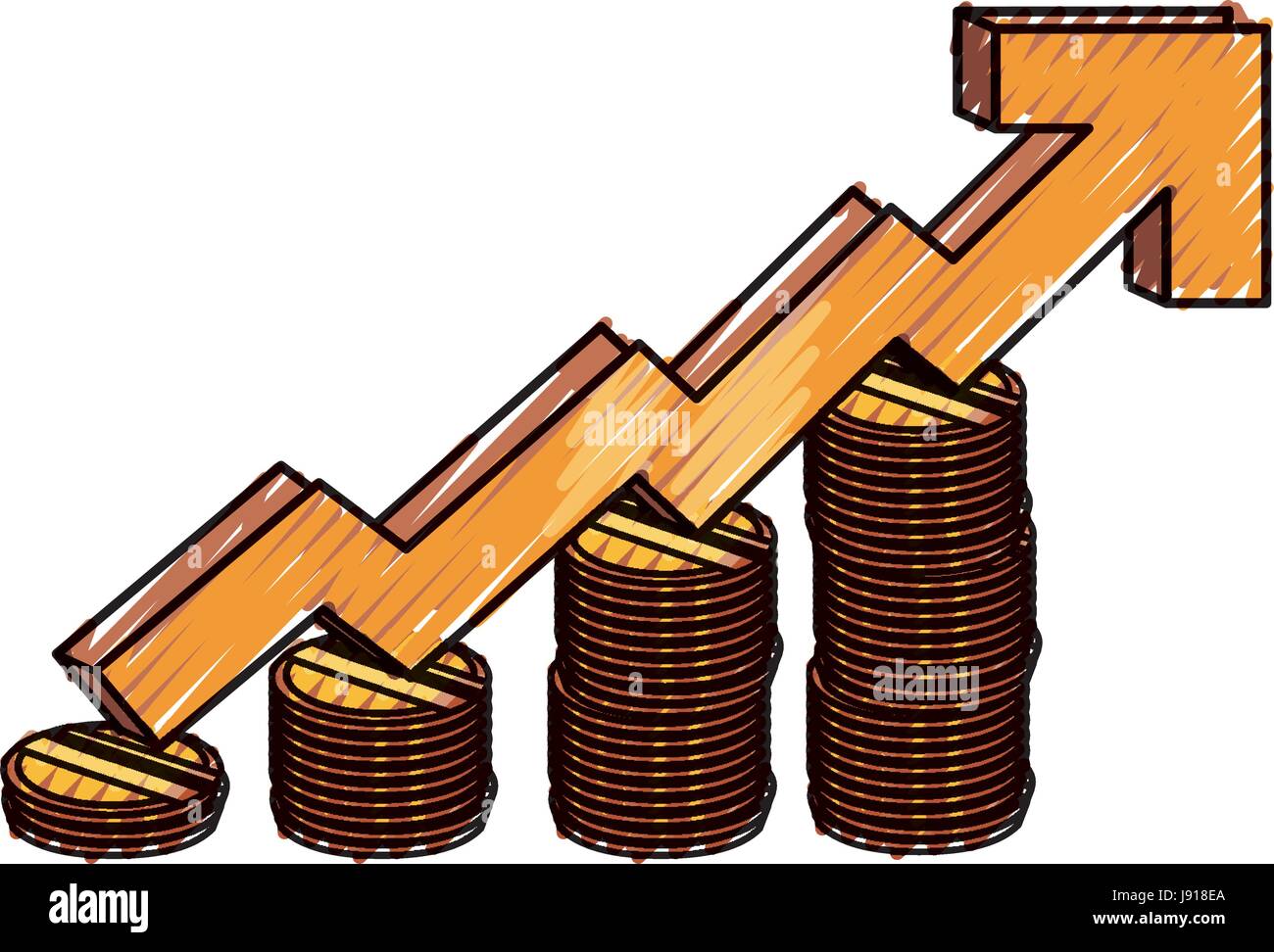 Increasing stats symbol Stock Vector Image & Art - Alamy