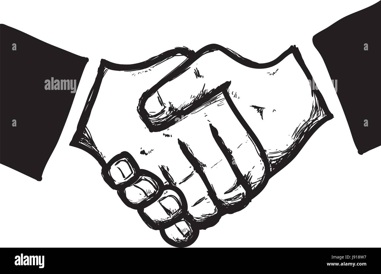 Handshake business symbol Stock Vector Image & Art - Alamy