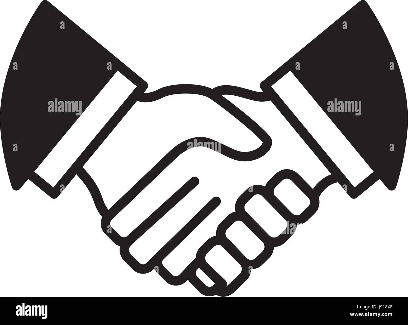 Handshake business symbol Stock Vector Image & Art - Alamy