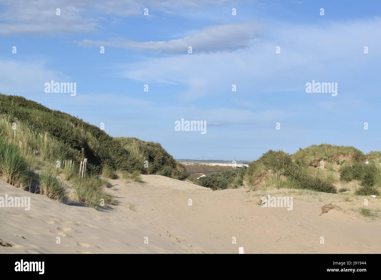 Rye Castle, Church and Camber Sands Stock Photo - Alamy