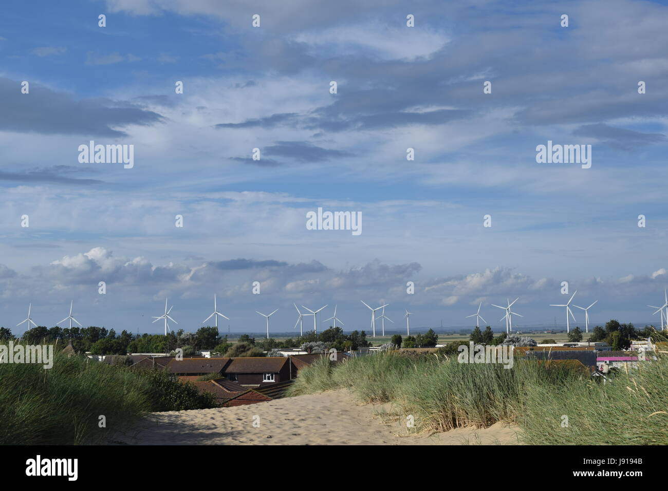 Rye Castle, Church and Camber Sands Stock Photo - Alamy