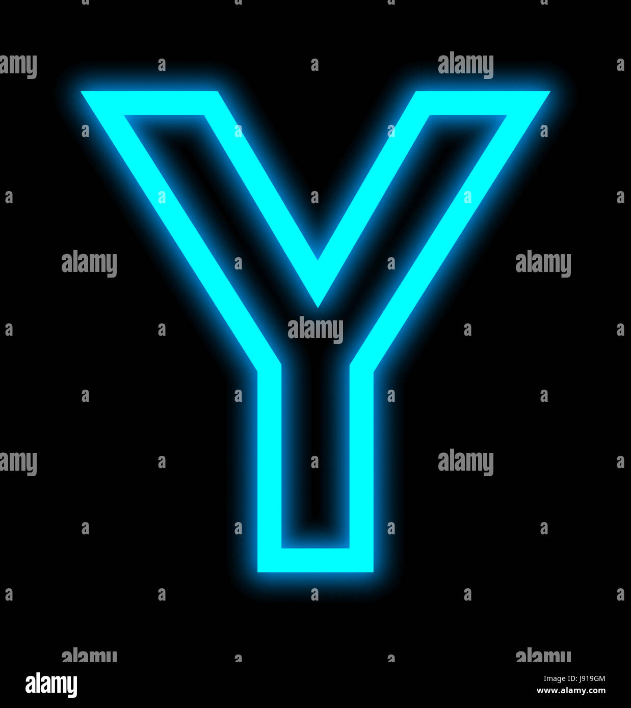 Neon letter y hi-res stock photography and images - Alamy