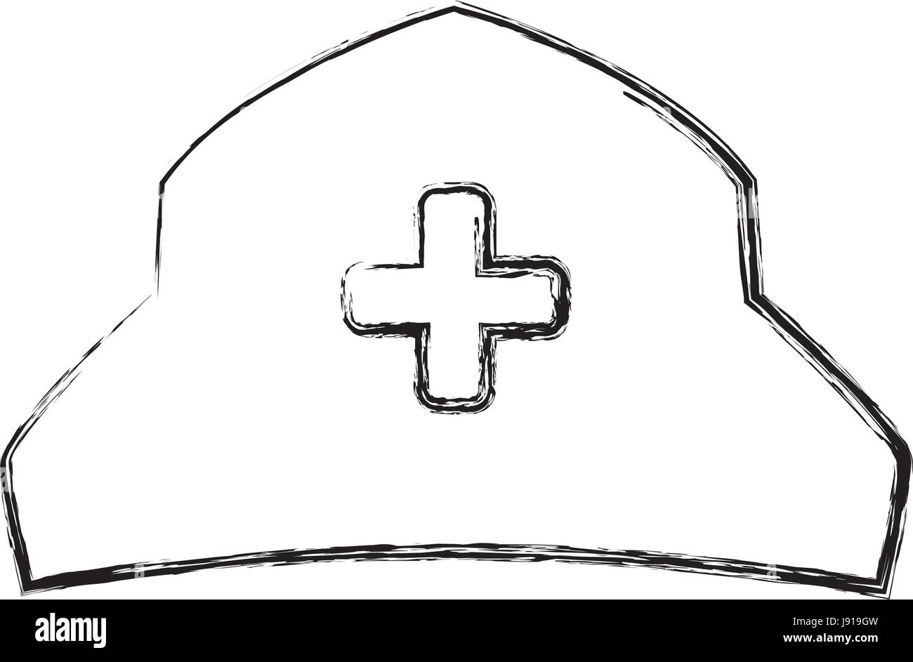 Nurse Hat Line Drawing