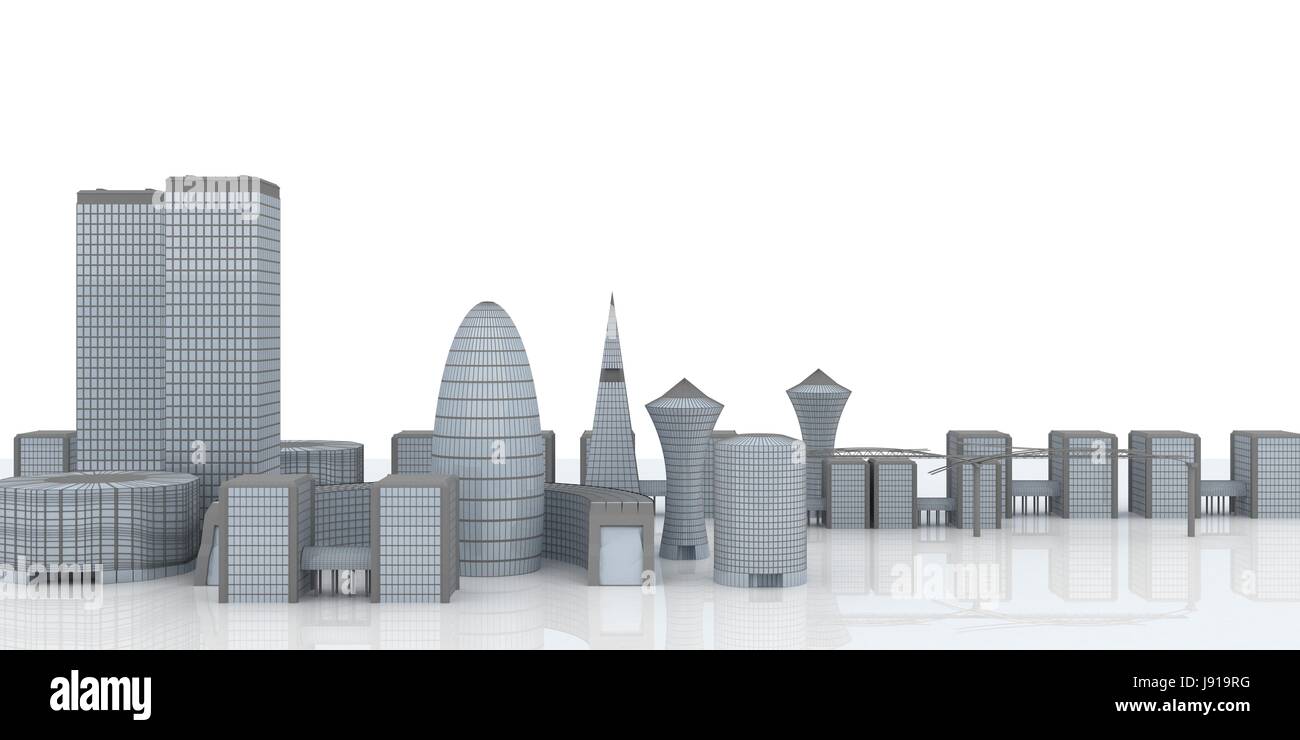 house, building, object, city, town, isolated, colour, over ...