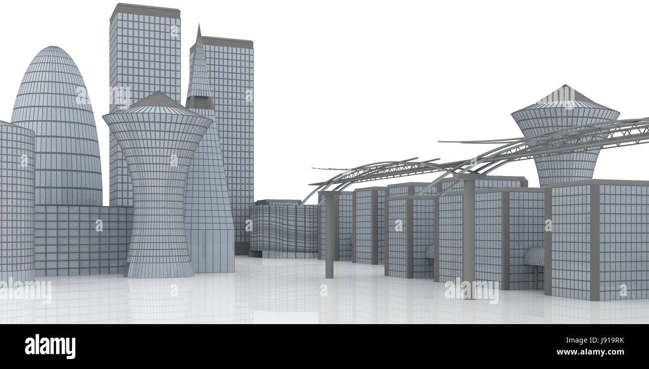 house, building, object, city, town, isolated, colour, over ...