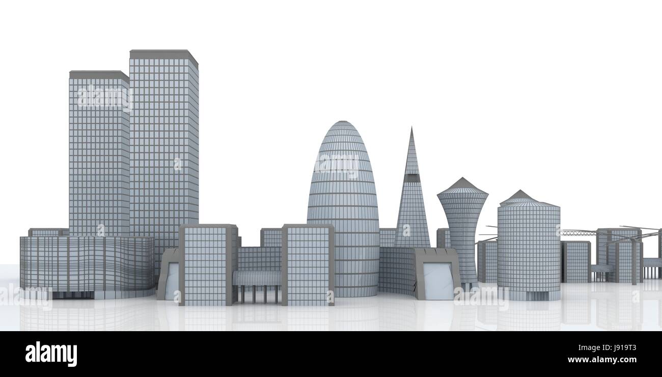 house, building, object, city, town, isolated, colour, over ...