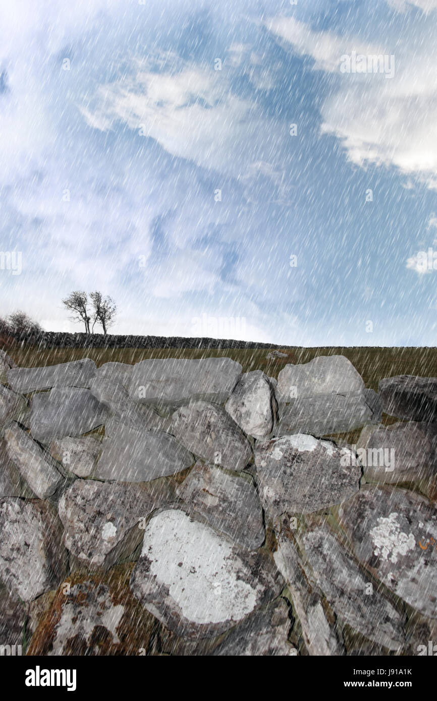 wild, wall, weather, blizzard, rain, rocks, rural, scenery, countryside ...