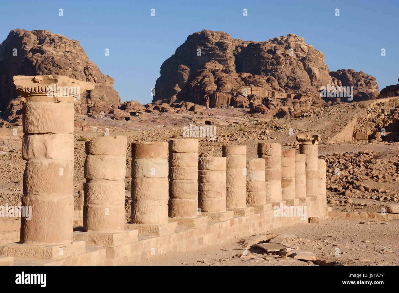 jordan, column, blue, tower, travel, temple, city, town, monument ...