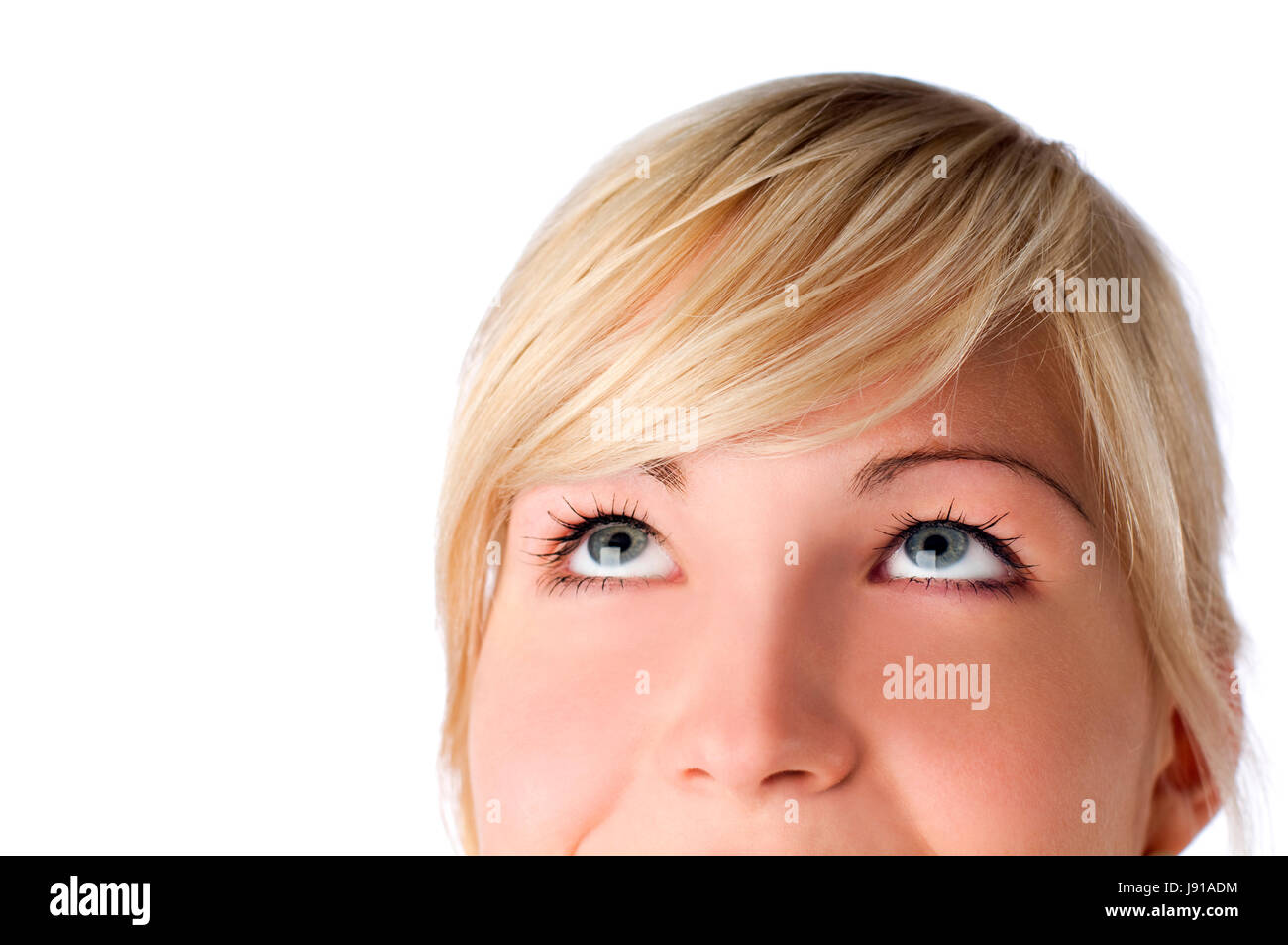 woman, isolated, face, eyes, look, glancing, see, view, looking ...