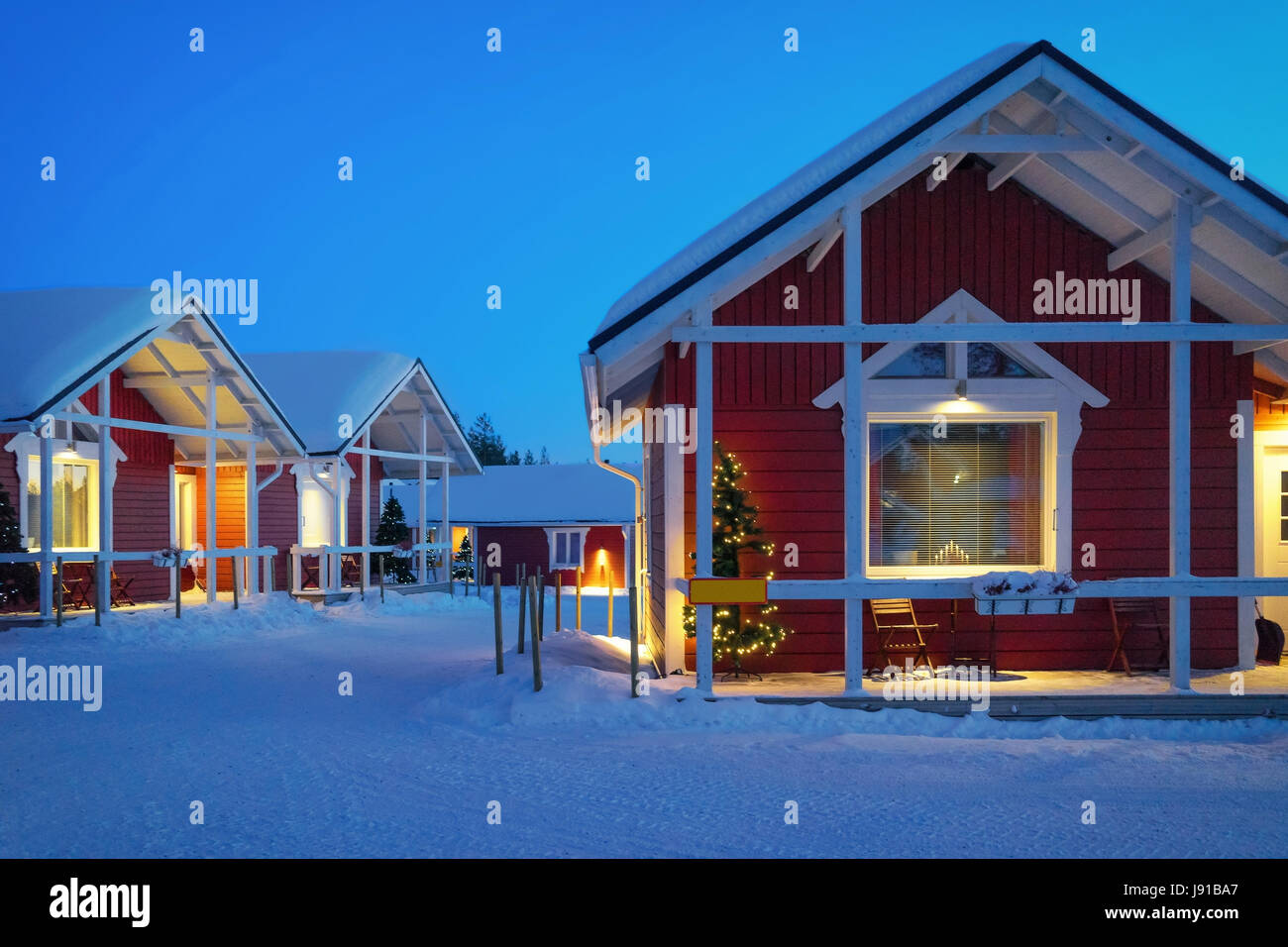 Santa Claus Holiday Village House, Lapland, Finland, on Arctic Circle ...