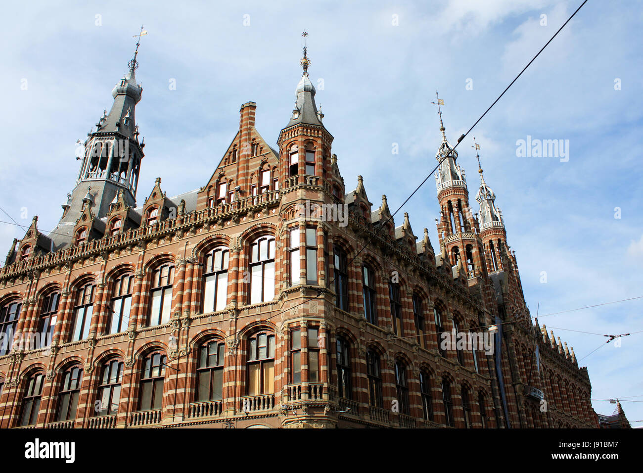historical, holland, amsterdam, mail, ancient, post, brick, blue, tower ...