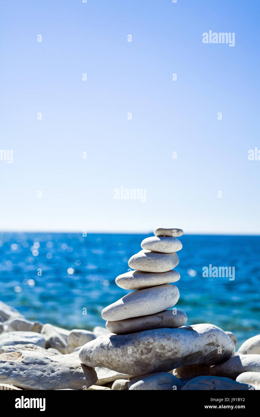 stone, beach, seaside, the beach, seashore, rock, balance, stack ...