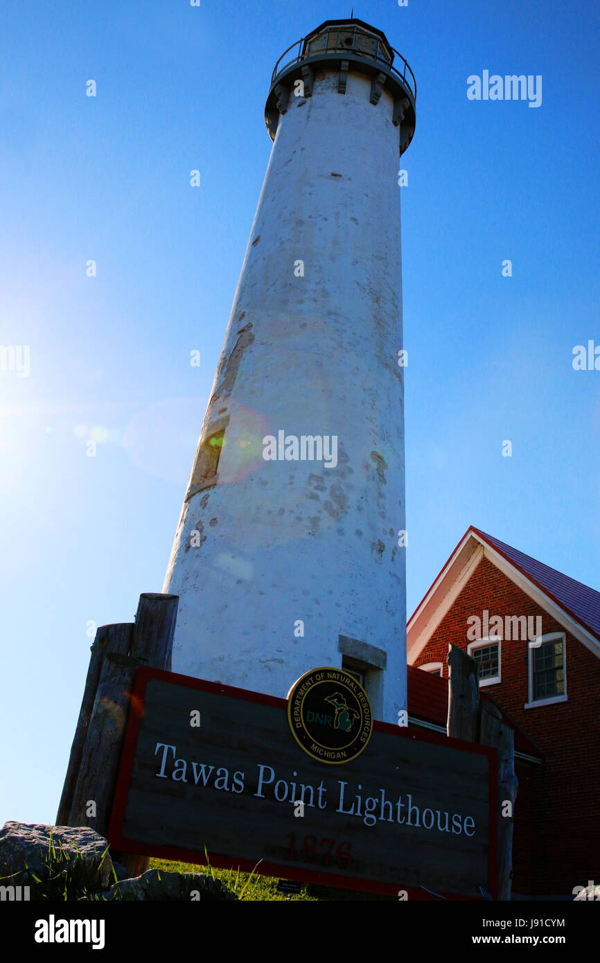 Tawas Point Lighthouse 1876 Michigan Stock Photo - Alamy