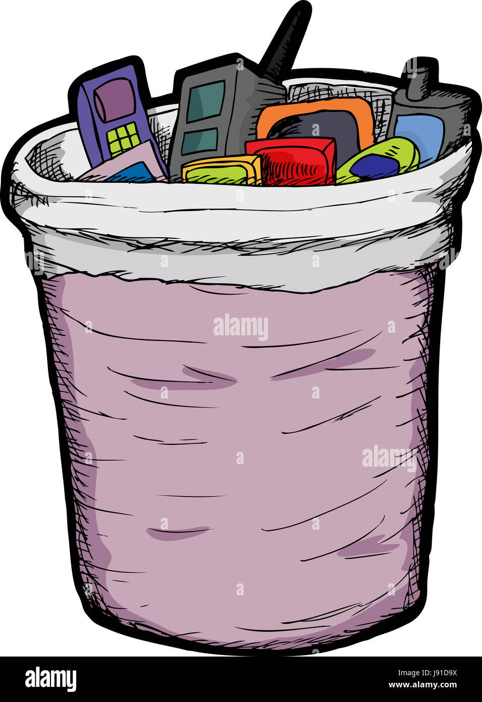 Bin cartoon hi-res stock photography and images - Alamy