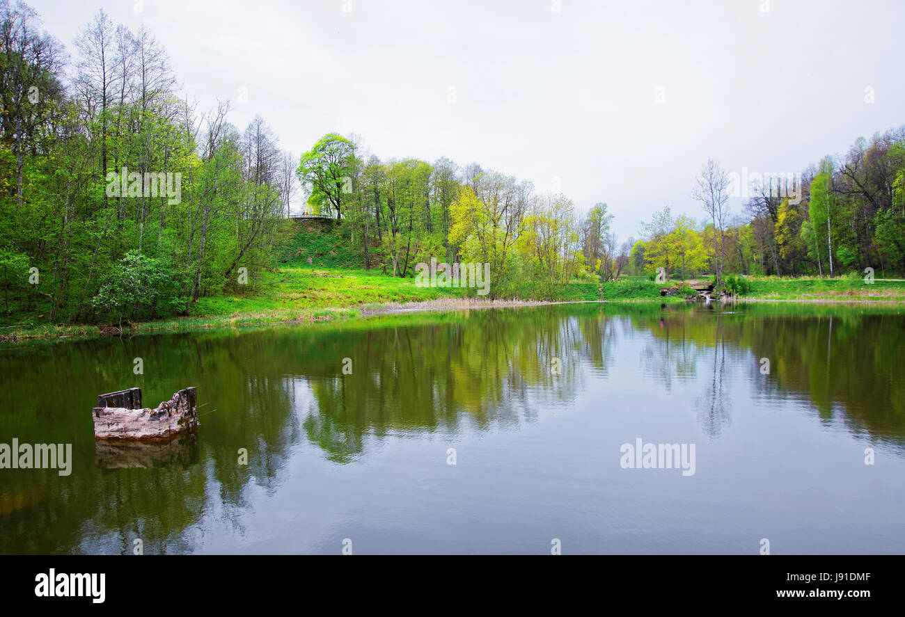 Pond at Traku Voke public park in Vilnius, Lithuania Stock Photo - Alamy