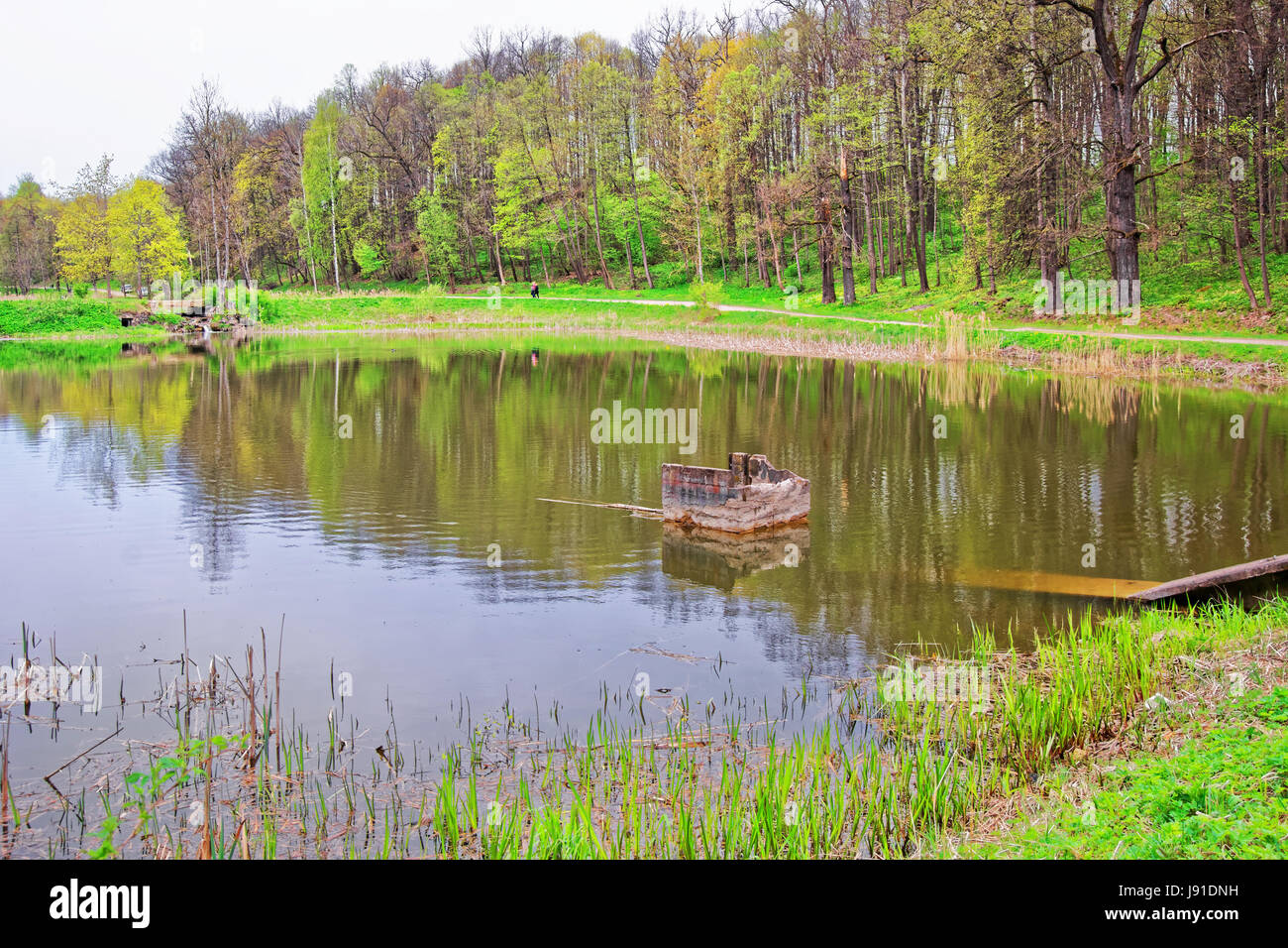 Pond of Traku Voke public park in Vilnius, Lithuania Stock Photo - Alamy