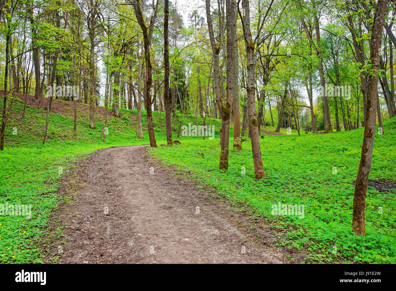 Trail at Traku Voke public park of Vilnius, Lithuania Stock Photo - Alamy