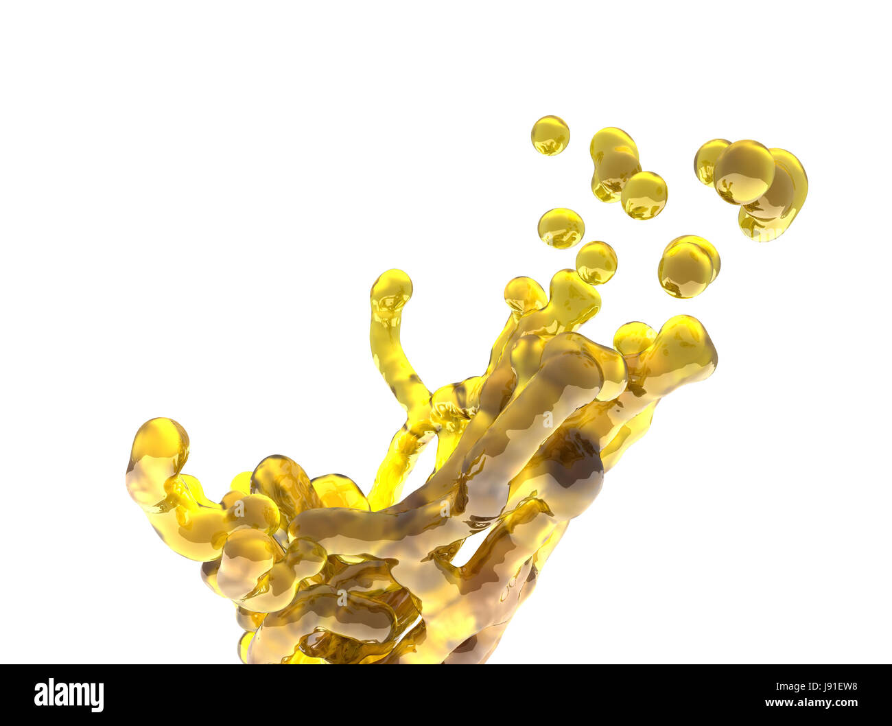 object, liquid, isolated, colour, over, golden, illustration, drop ...