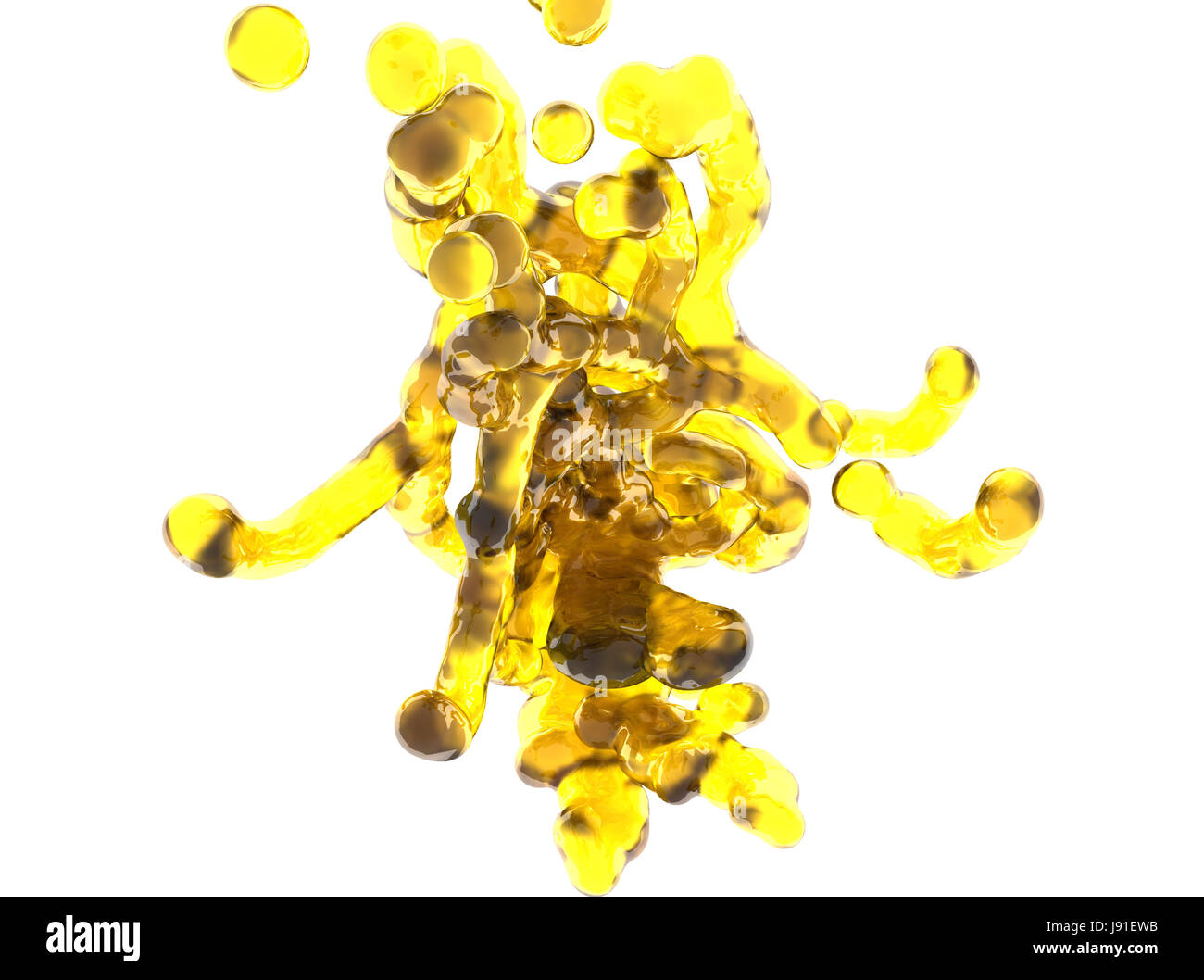 object, liquid, isolated, colour, over, golden, illustration, drop ...