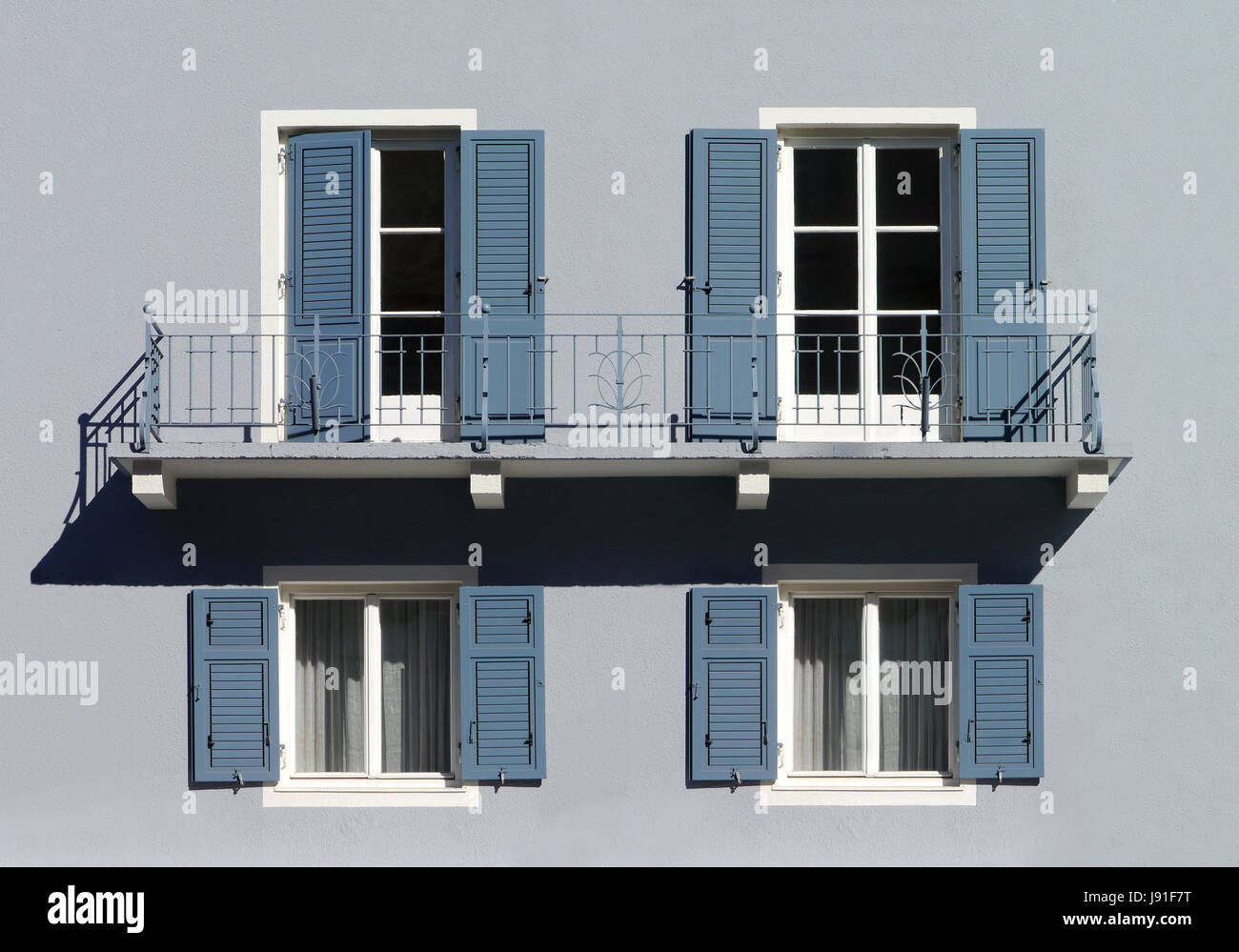 facade with balcony Stock Photo - Alamy