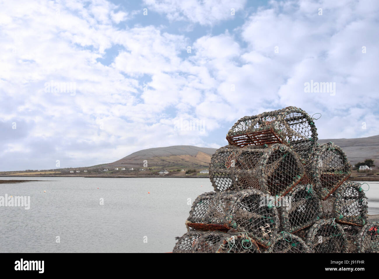 fishing, bay, crab, ireland, pots, salt water, sea, ocean, water, blue ...