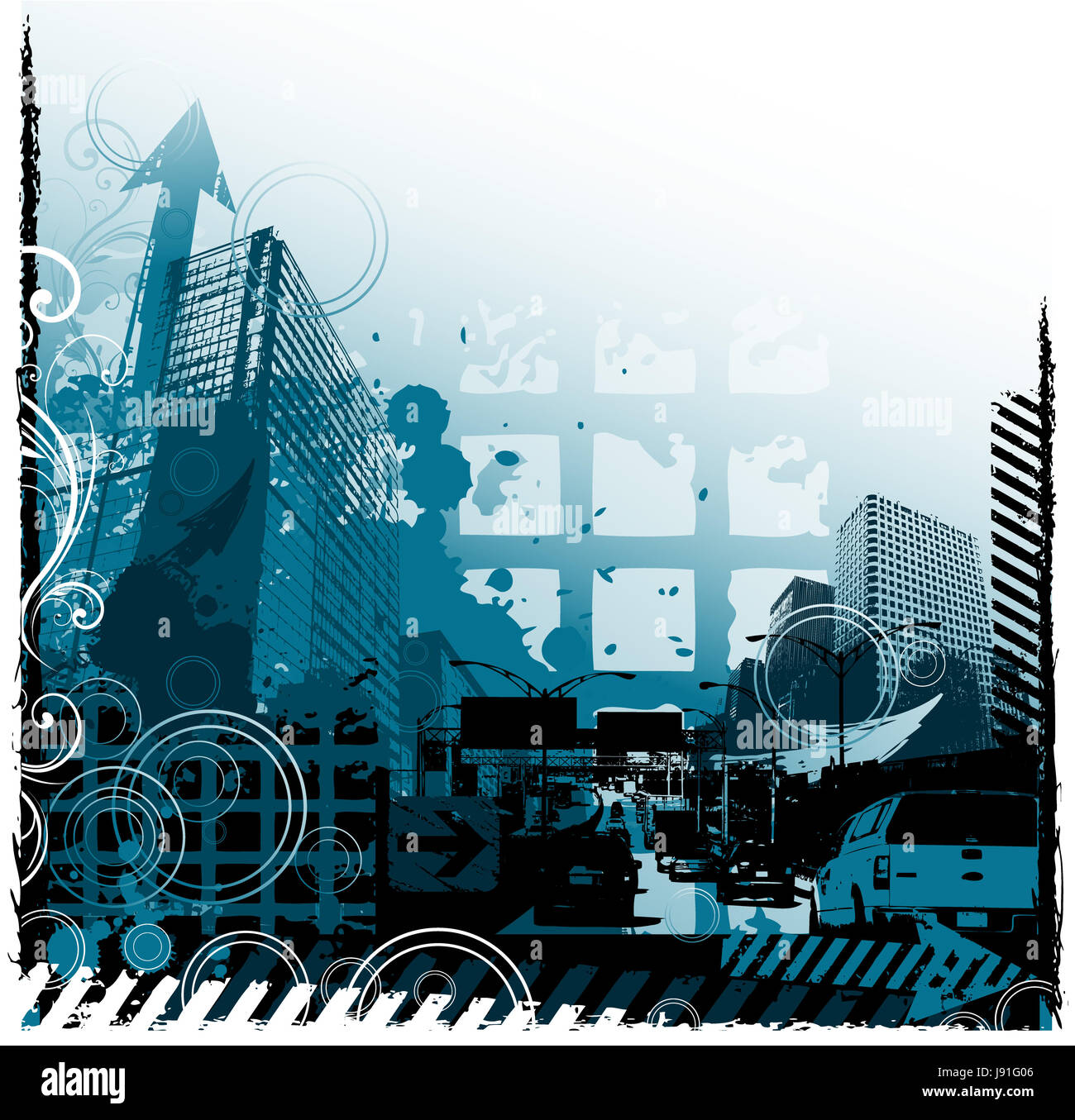blue, city, town, environment, enviroment, colour, model, design ...