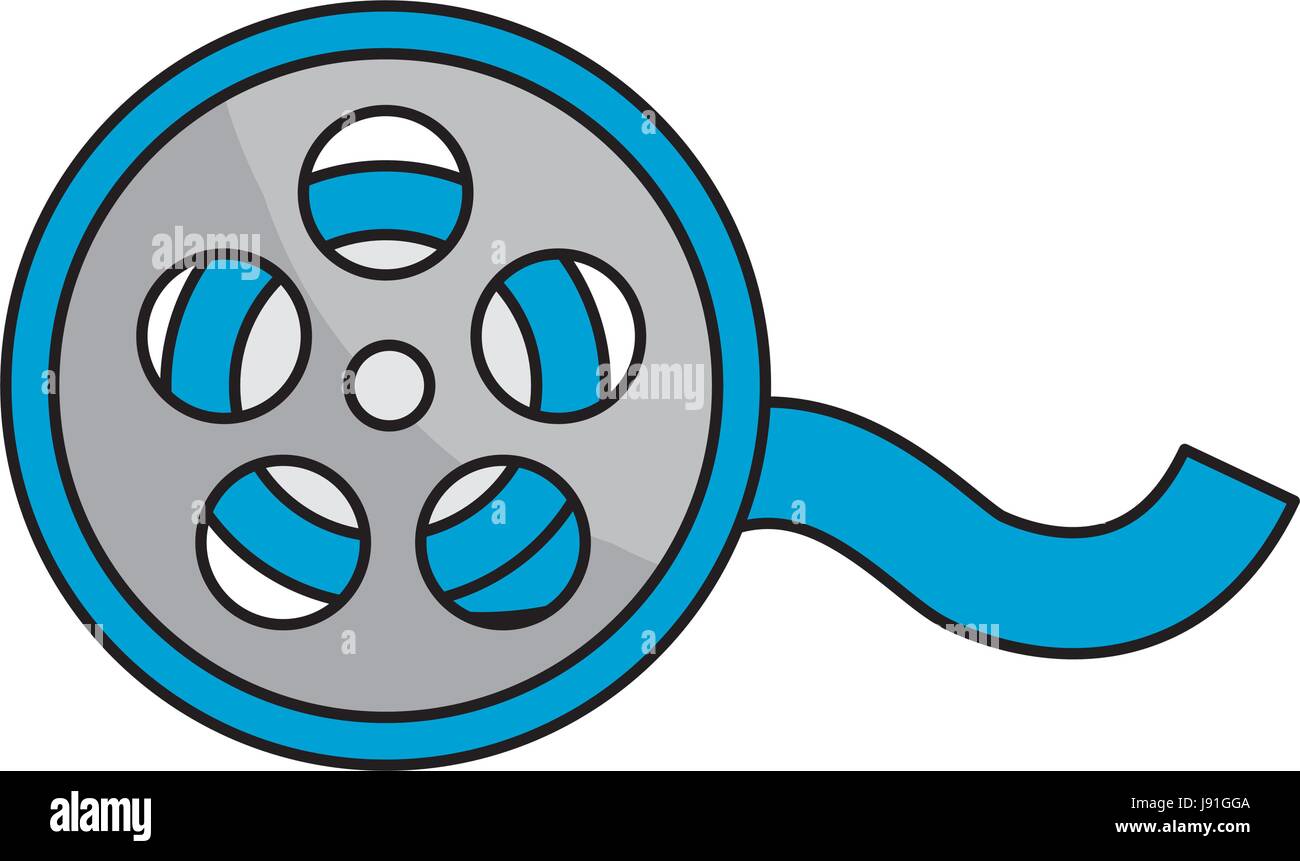 reel scene to projection the movie in the theater Stock Vector Image ...