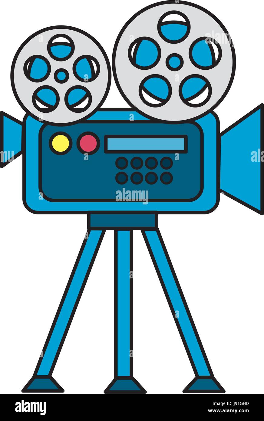 movie camera to projection scene Stock Vector Image & Art - Alamy