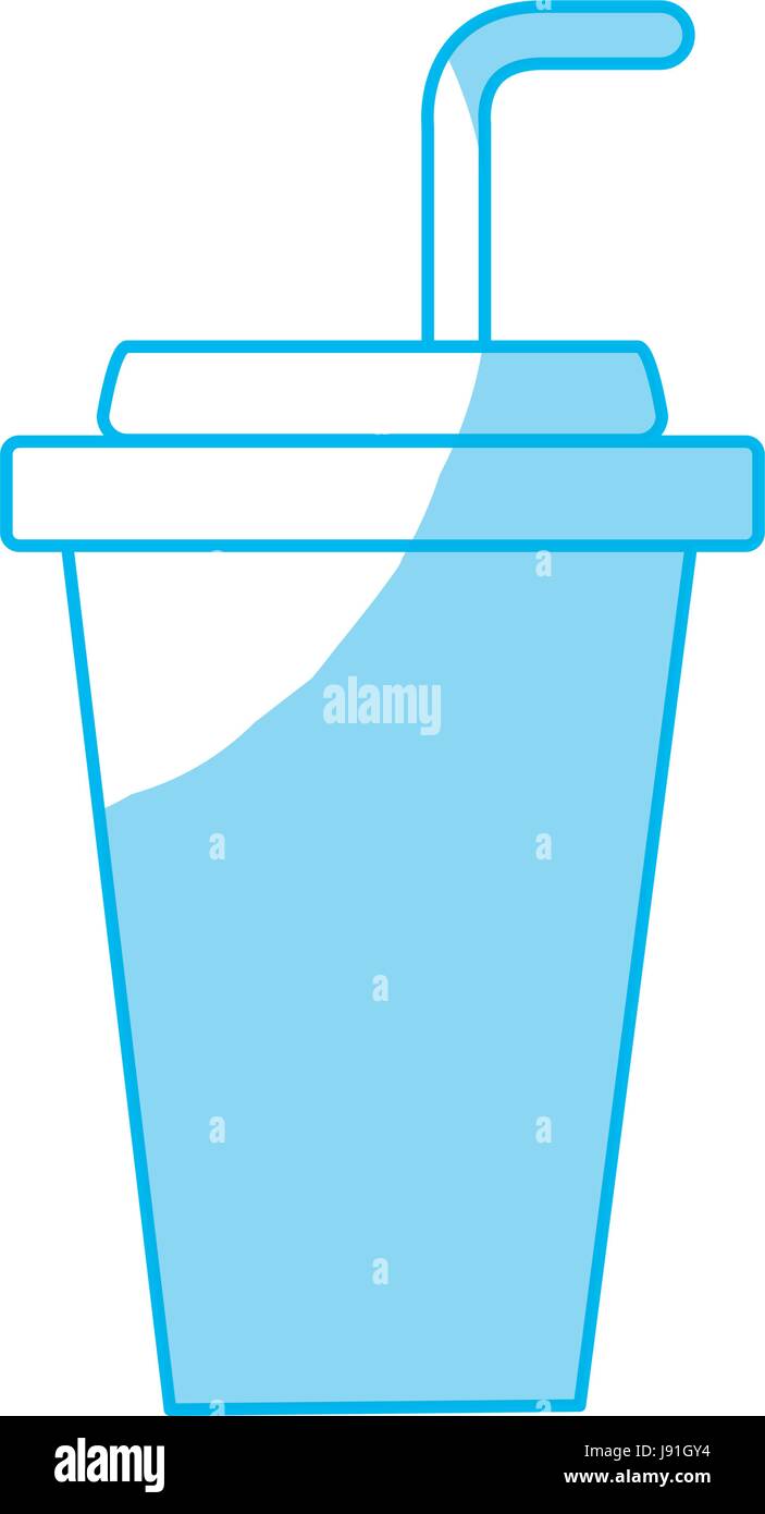 silhouette yummy and refreshment soda to drink Stock Vector Image & Art ...
