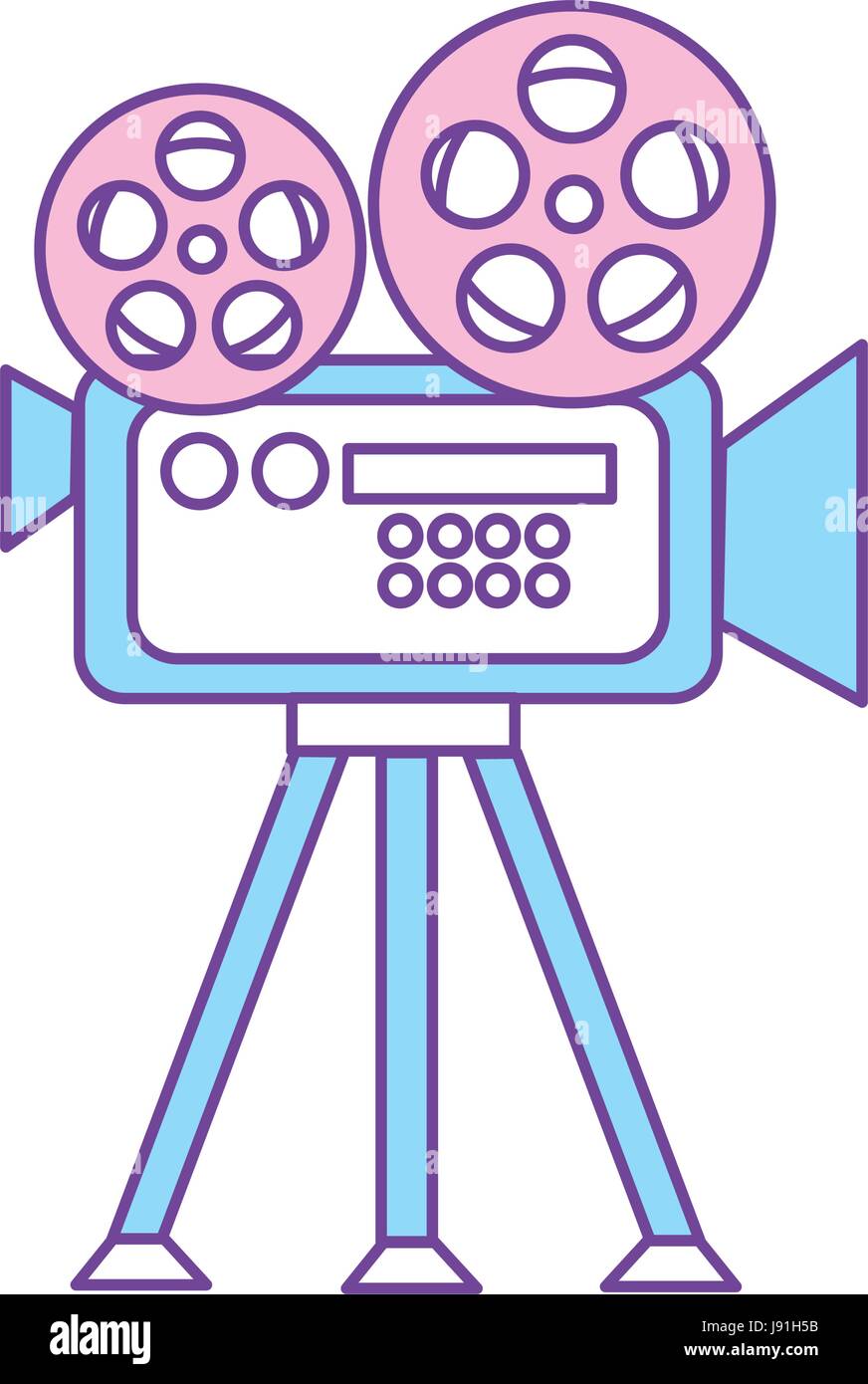 Movie camera projection scene Stock Vector Images - Alamy