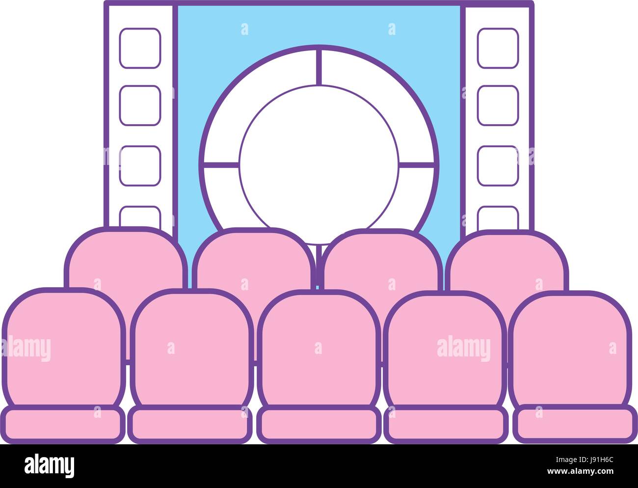 Projection room cinema Stock Vector Images - Alamy