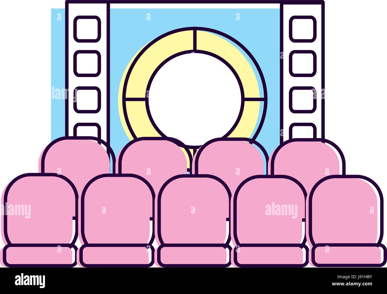 Projection room cinema Stock Vector Images - Alamy