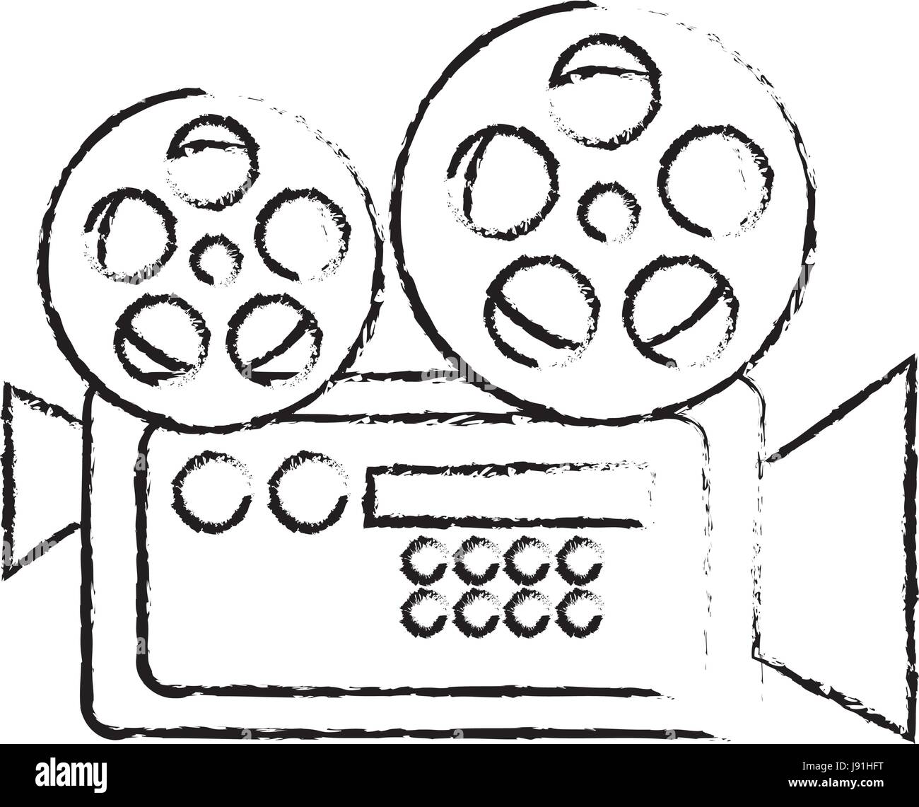 figure movie camera to projection scene Stock Vector Image & Art - Alamy