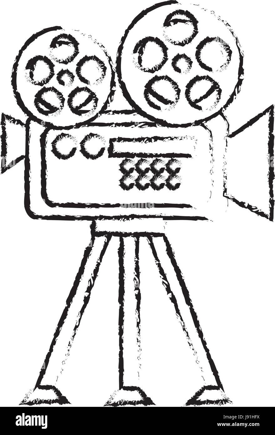 figure movie camera to projection scene Stock Vector Image & Art - Alamy