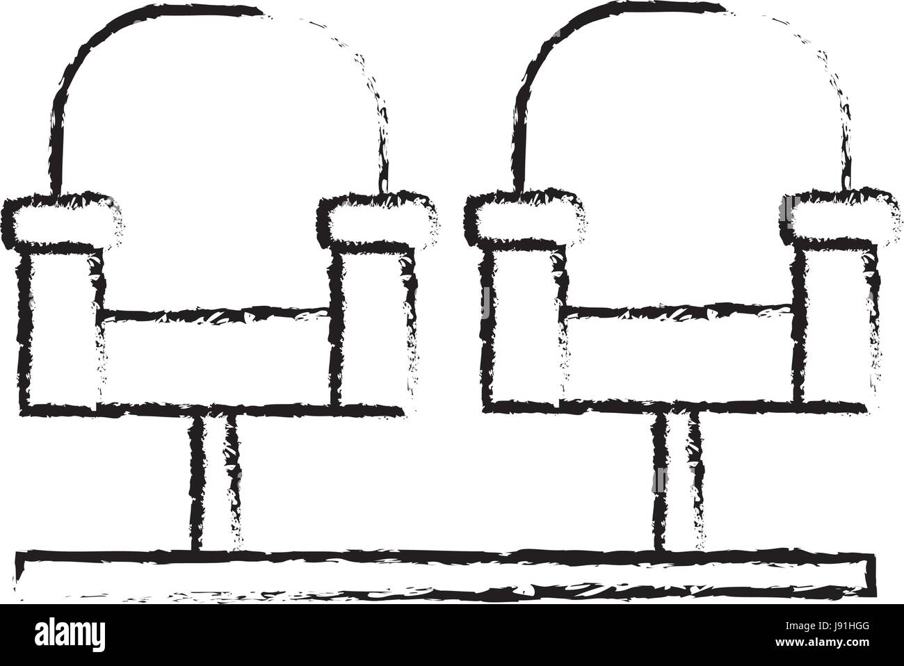 figure cinema chair to watch movie scene Stock Vector Image & Art - Alamy