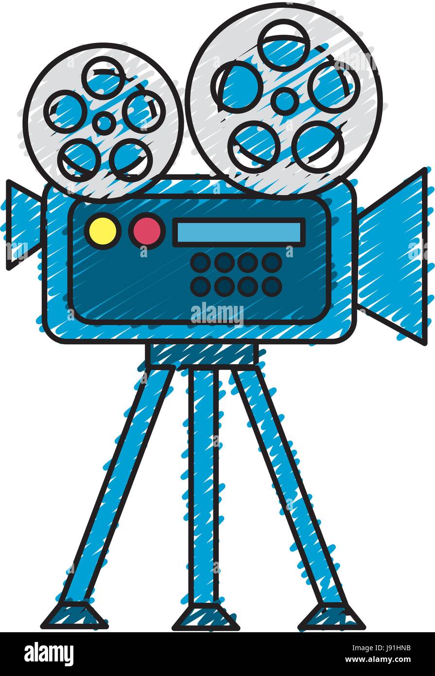 movie camera to projection scene Stock Vector Image & Art - Alamy