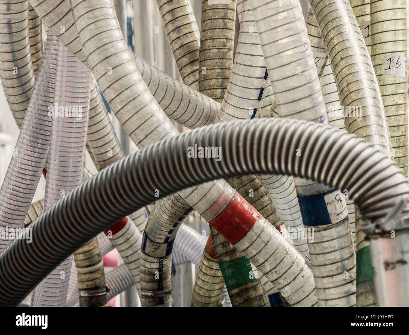 Industrial pipe work Stock Photo - Alamy