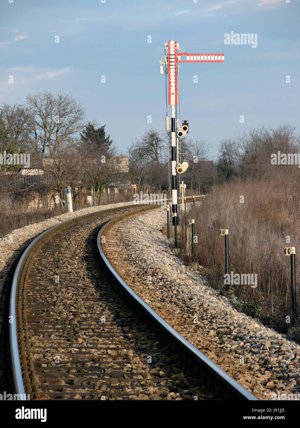 sign, signal, traffic, transportation, caution, track, warning, railway ...