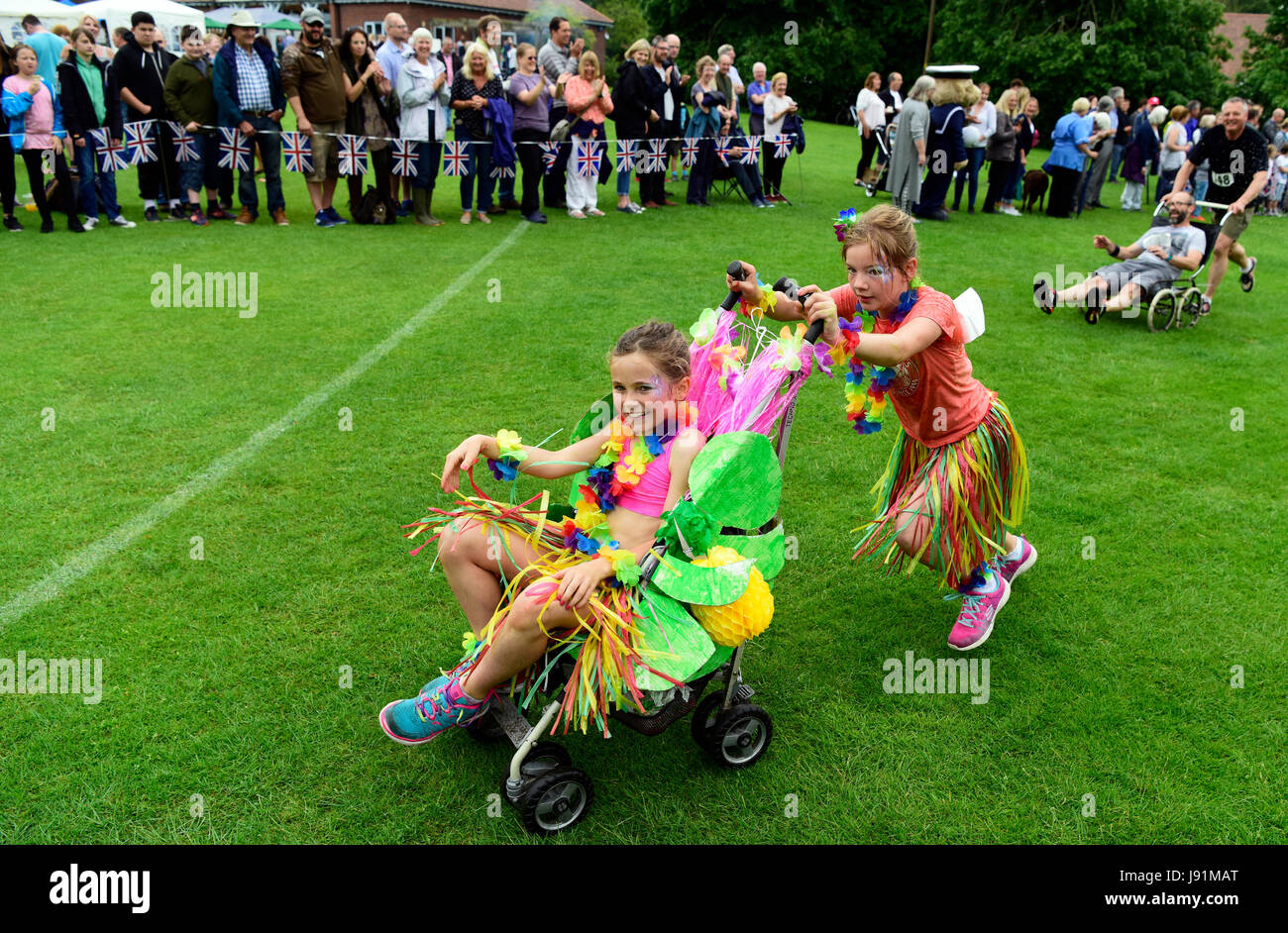 Some of the local contestants in the annual village pram race, Ropley ...