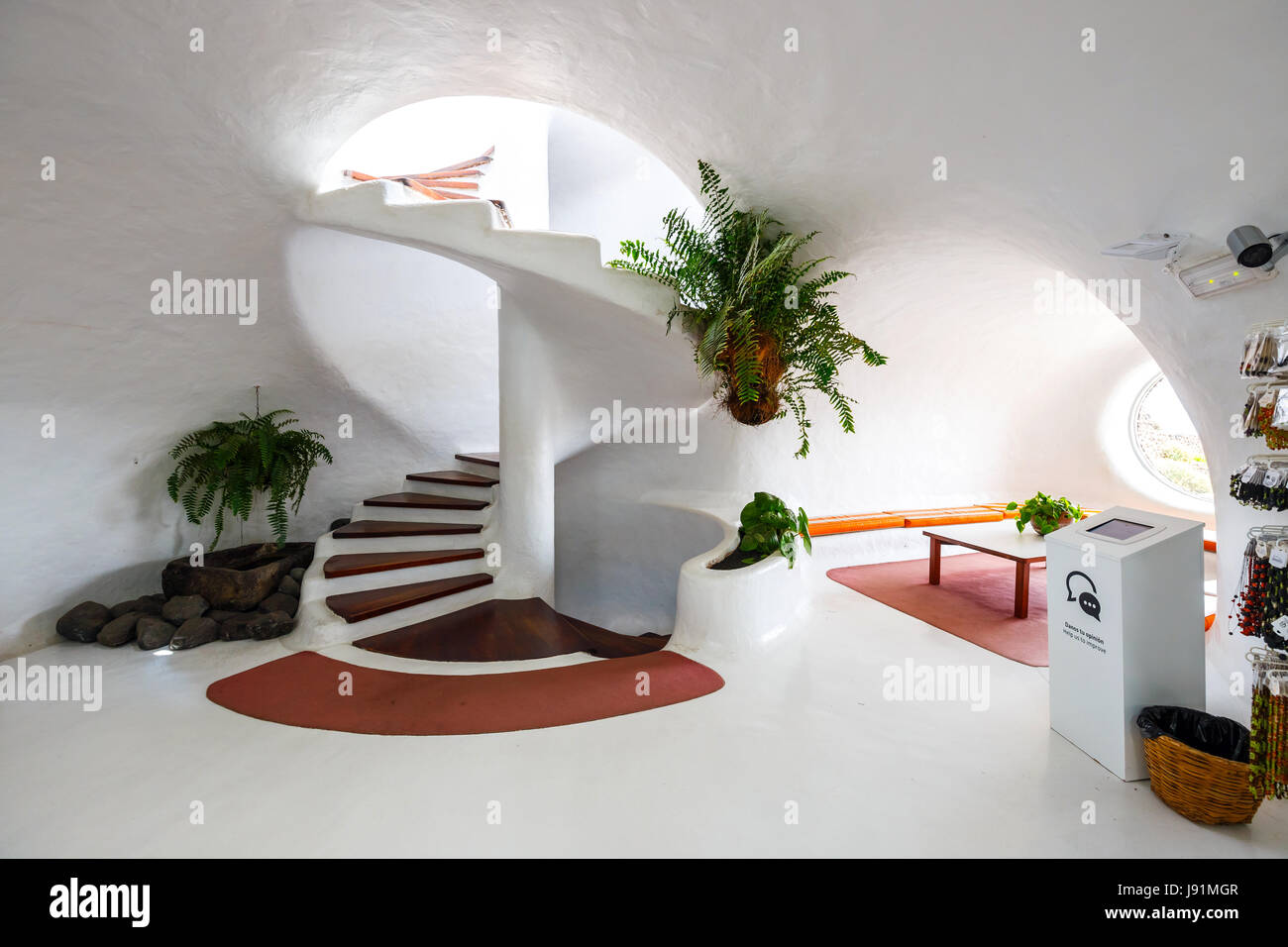 Lanzarote, Spain, March 31, 2017: interior of the mirador del rio made ...