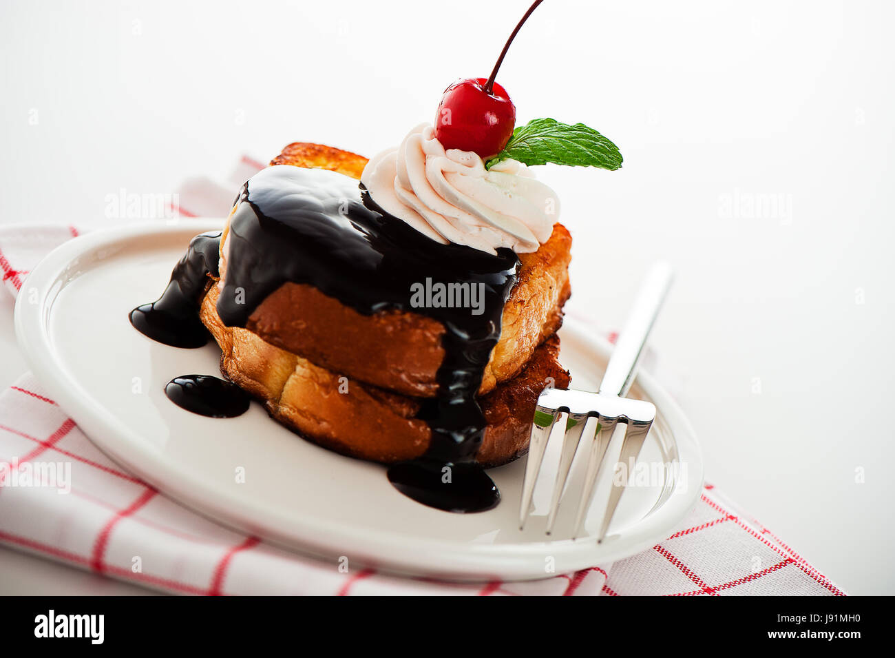 Child eating honey toast hi-res stock photography and images - Alamy