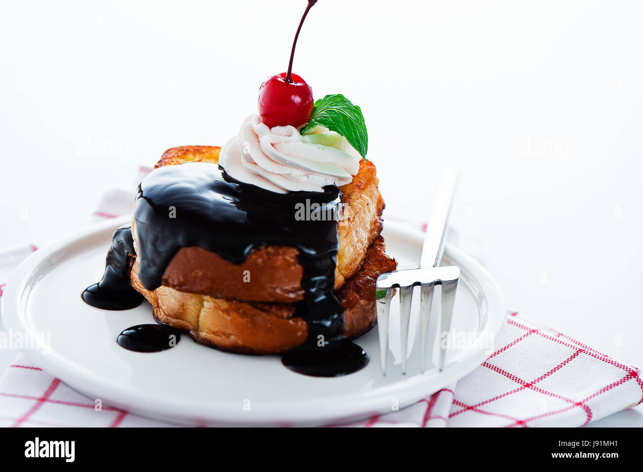 Child eating honey toast hi-res stock photography and images - Alamy